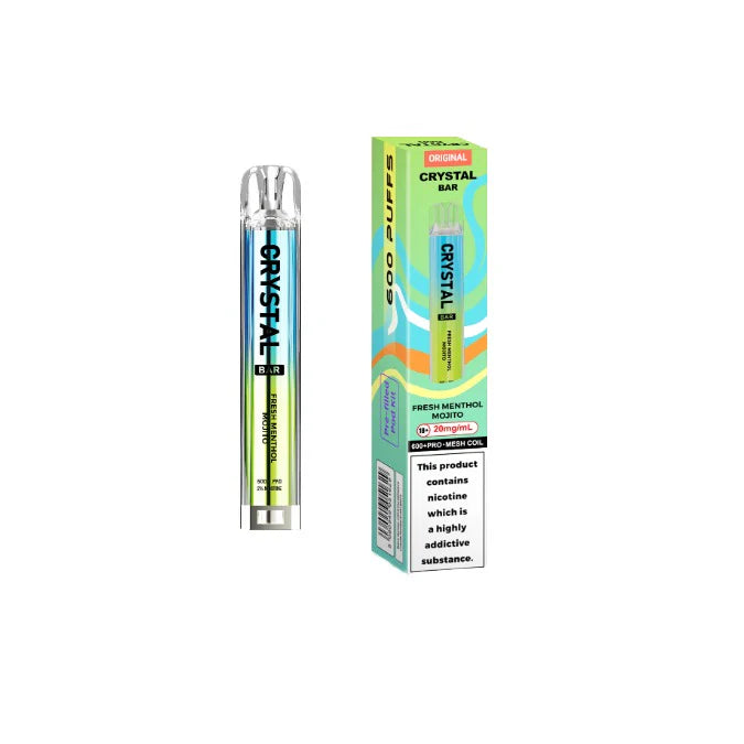 20mg Crystal Bar Original 600 Prefilled Pod Vape Kit – cbdhealthuk